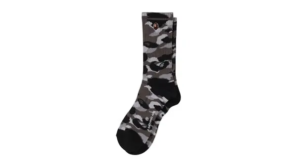 A BATHING APE 1st Camo Ape Head One Point Socks - Gray