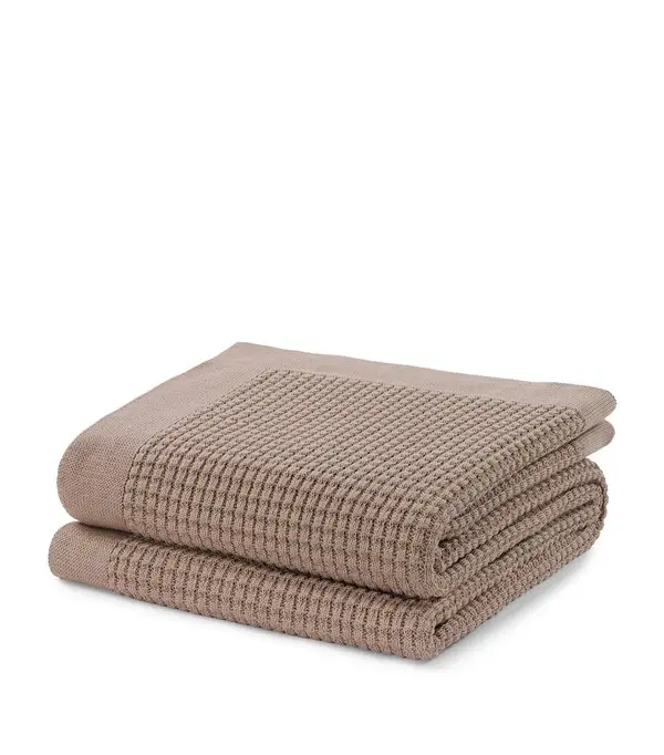 HAMAM Cotton Dione Knitted Throw - Brown