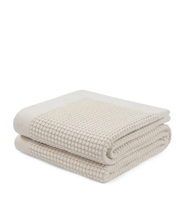 HAMAM Cotton Dione Knitted Throw - Ivory