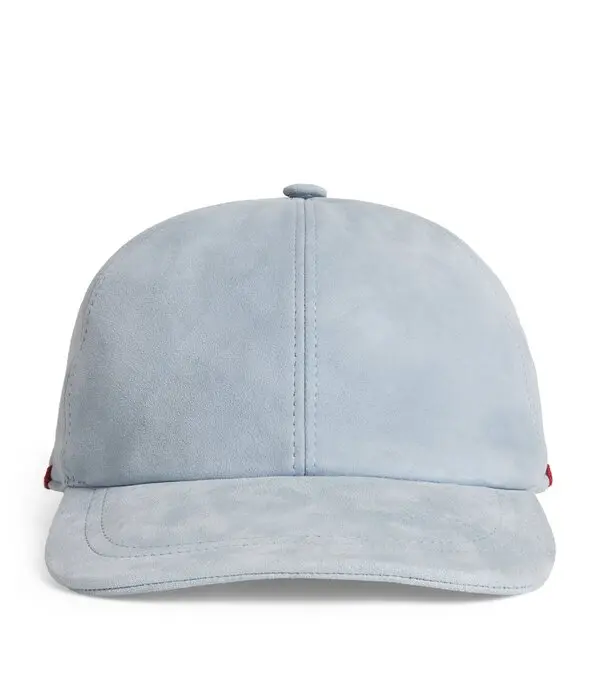 Isaia Suede Baseball Cap - Blue