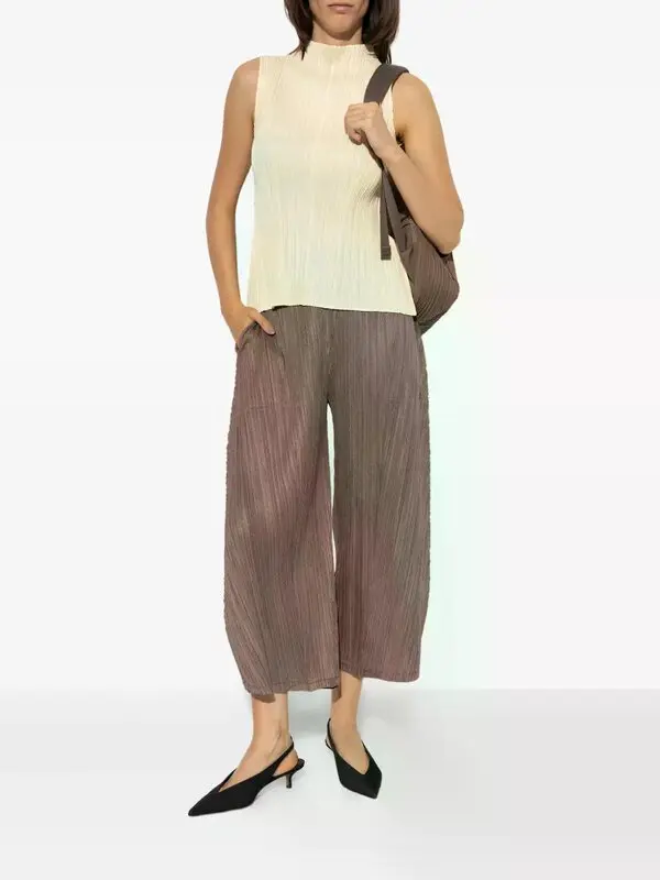 Issey Miyake Pleated High-neck Top