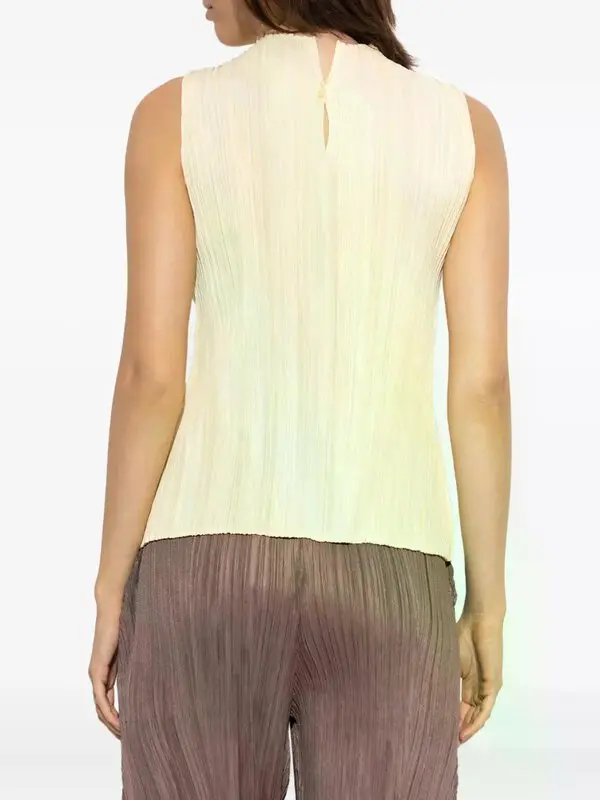 Issey Miyake Pleated High-neck Top