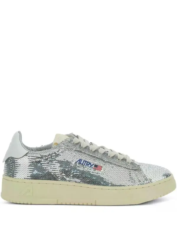 AUTRY Sequin Embellished Sneakers - Silver