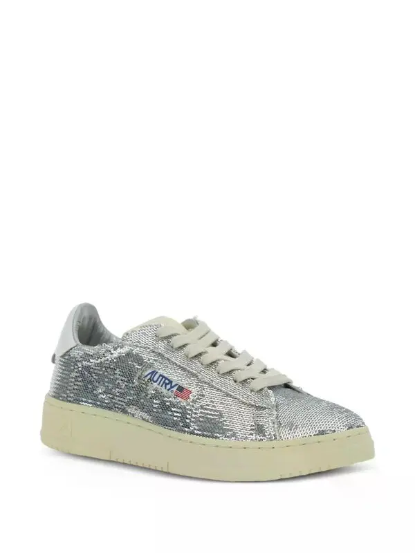 AUTRY Sequin Embellished Sneakers - Silver