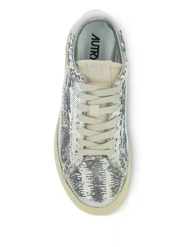 AUTRY Sequin Embellished Sneakers - Silver