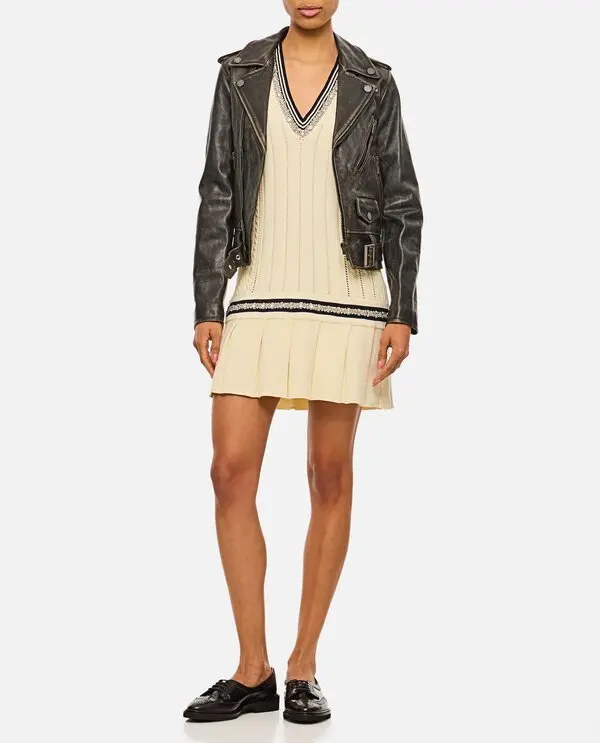 GOLDEN GOOSE Leather Biker Jacket