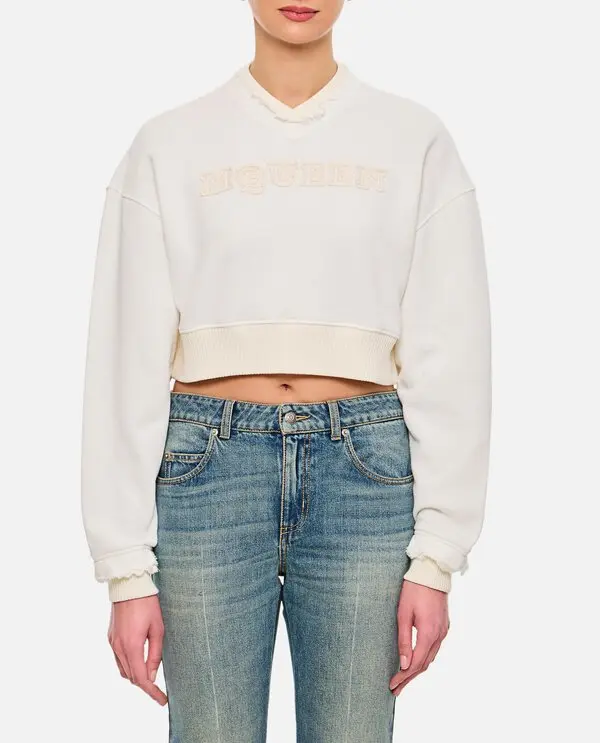 Alexander McQueen Cropped Logo Sweatshirt