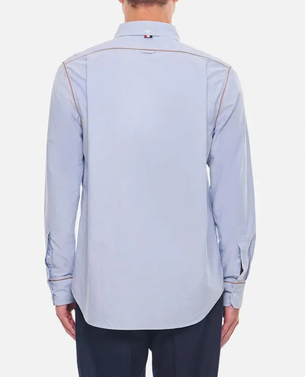Thom Browne Light Blue Oxford Cotton Shirt - Sky Blue