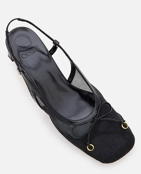 ODISSI Alice Mesh Slingbacks - Black
