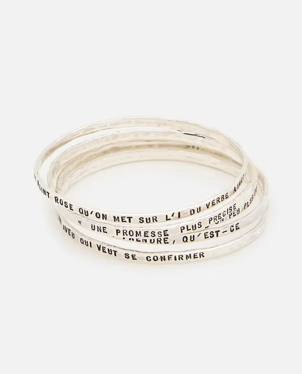 SERGE THORAVAL Inscription Bracelet - Silver