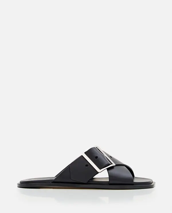 Loewe Petal Belted Sandals - Black