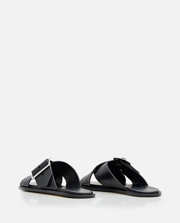 Loewe Petal Belted Sandals - Black