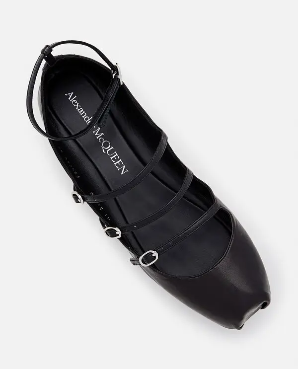Alexander McQueen Leather Ballerina Flats
