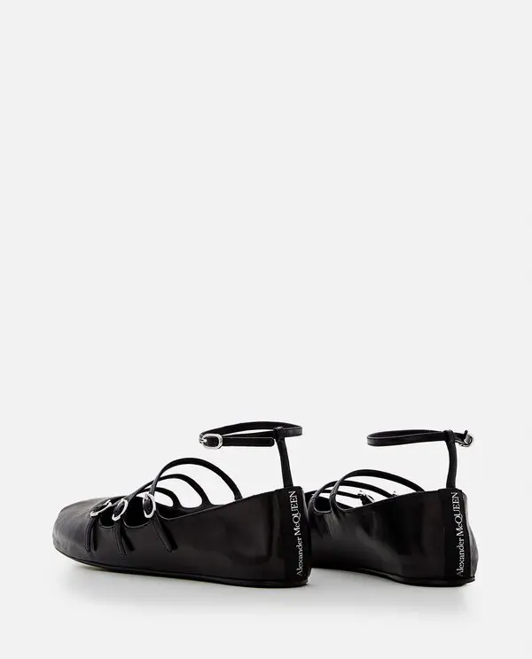 Alexander McQueen Leather Ballerina Flats