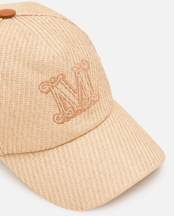 Max Mara Jez Rafia Baseball Cap - Beige