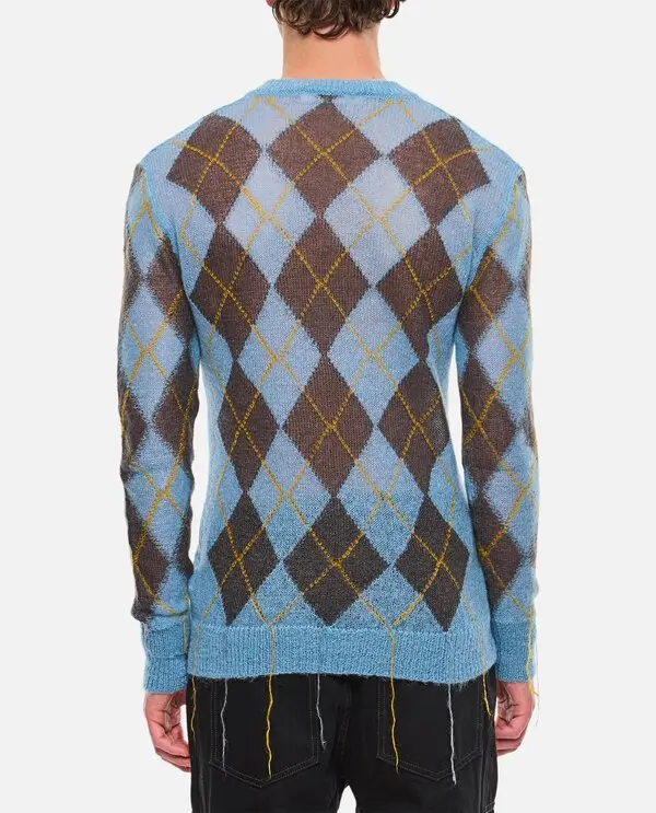 Marni Argyle V-neck Sweater