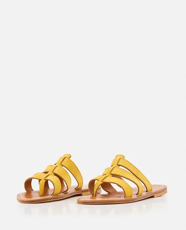 K.JACQUES Dolon Leather Sandals - Yellow