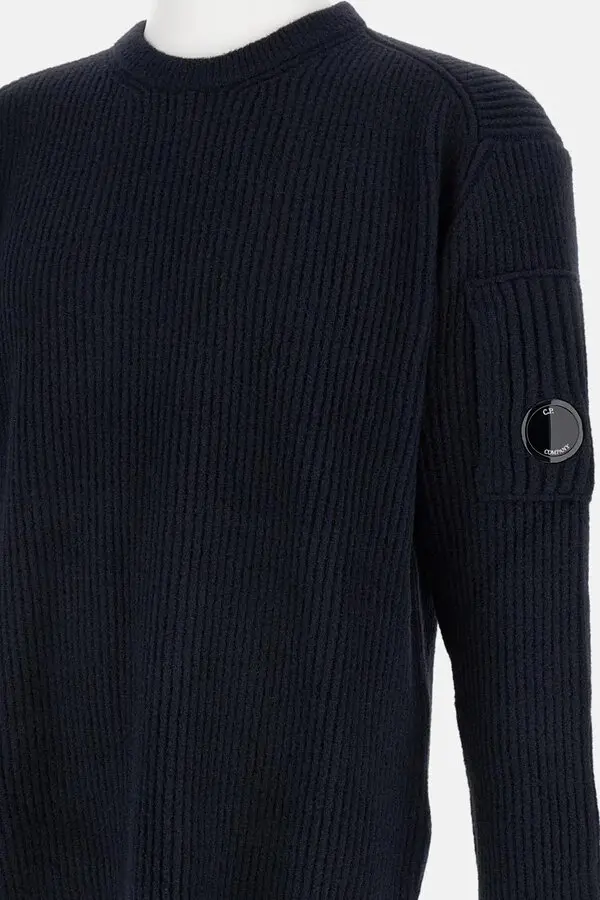 C.P. COMPANY Crewneck Fleece Knit Sweater