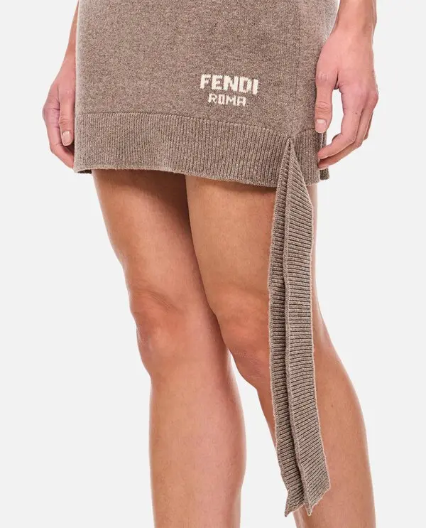 Fendi Sleeveless Knit Dress With Logo