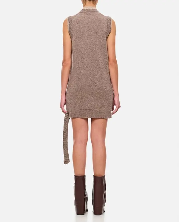 Fendi Sleeveless Knit Dress With Logo