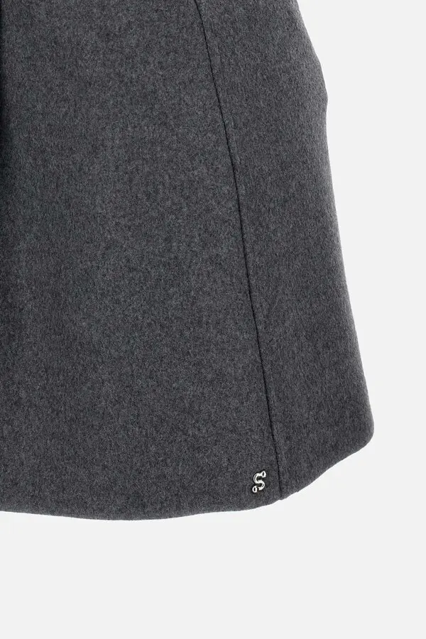 Sportmax Low-waist Wool Miniskirt - Grey