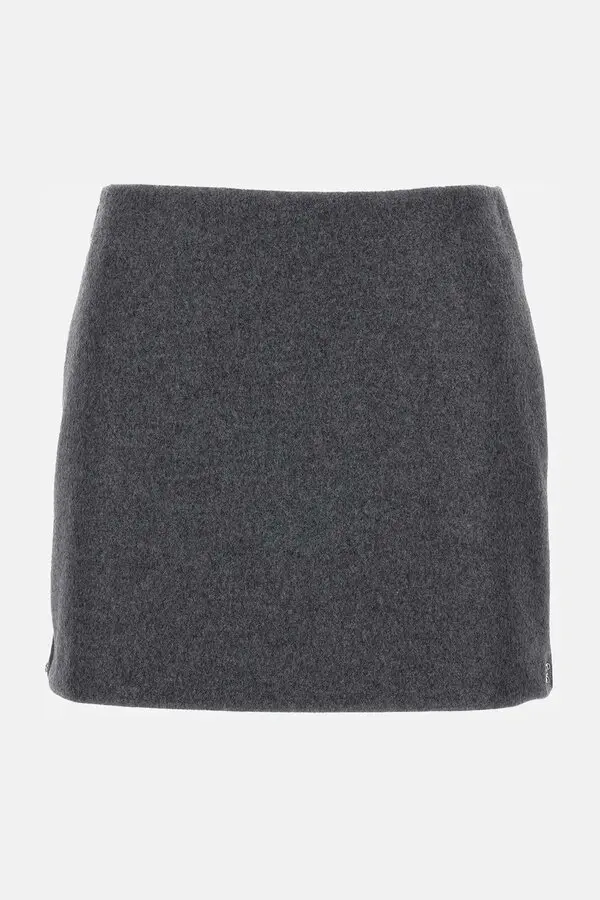 Sportmax Low-waist Wool Miniskirt - Grey