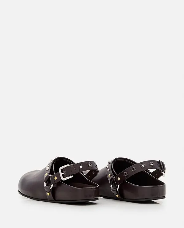 Stella McCartney Elyse Alter Mat Studded Slides - Brown