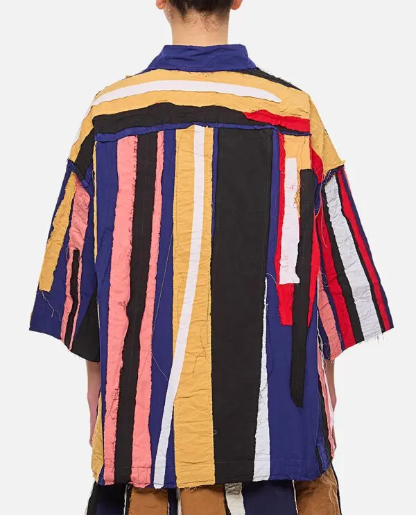 CASEY & CASEY Striped Patchwork Shirt