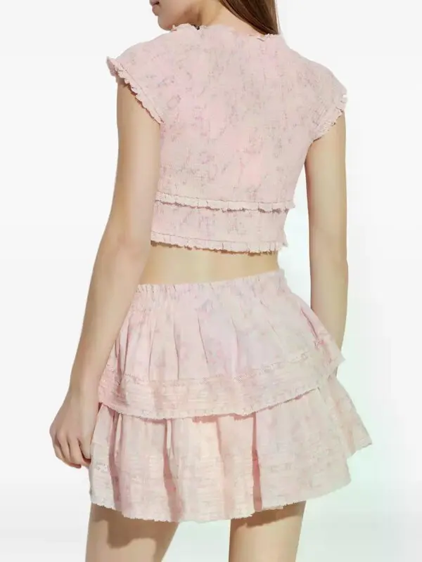 LoveShackFancy Ruffled Floral Top