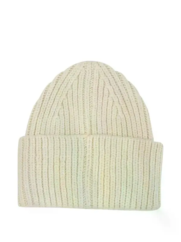 UGG Ribbed Beanie With Logo Patch