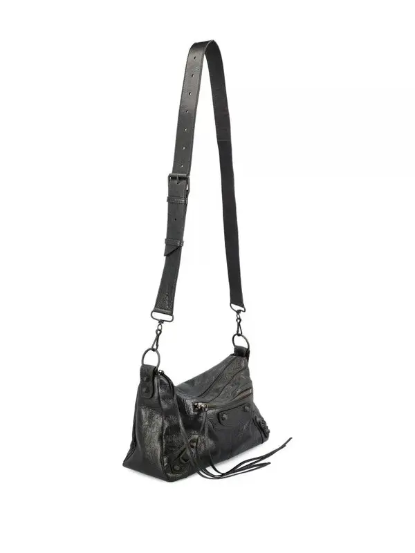 Balenciaga Le City Moto Leather Shoulder Bag