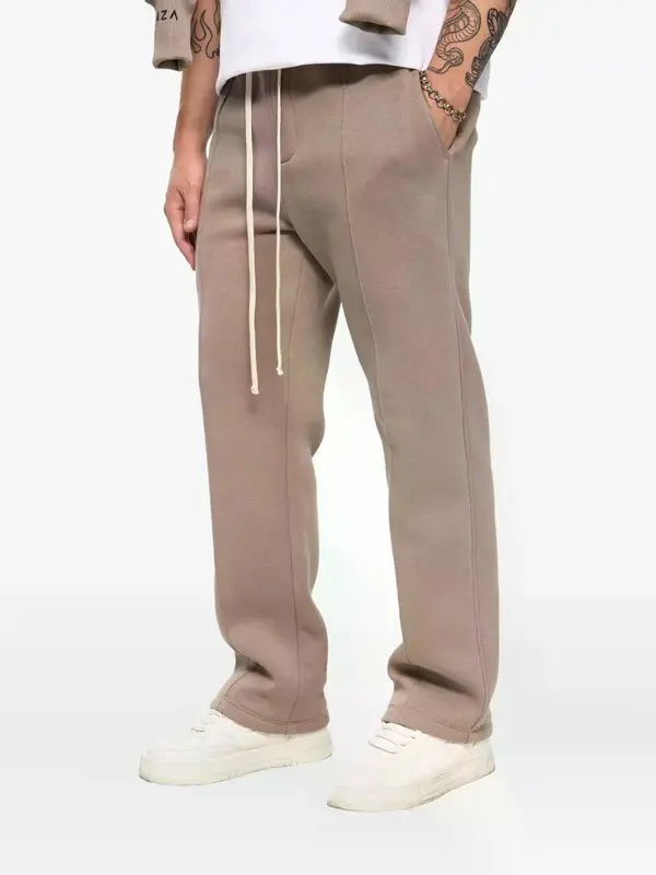 HAMZA Drawstring Panelled Sweatpants - Neutrals