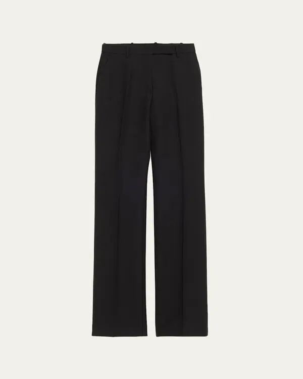 TOM FORD Wool-blend Straight-leg Trousers - Black