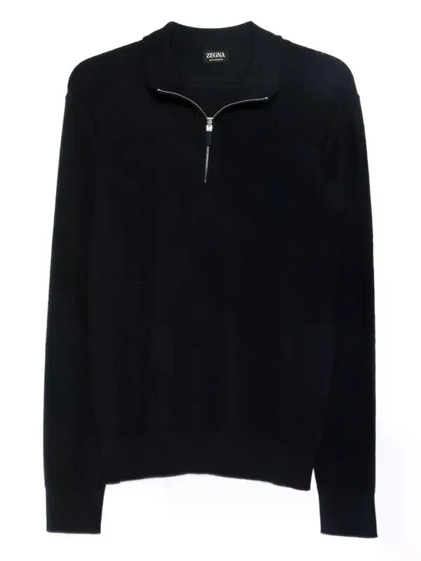 Zegna Half-zip Sweater - Black