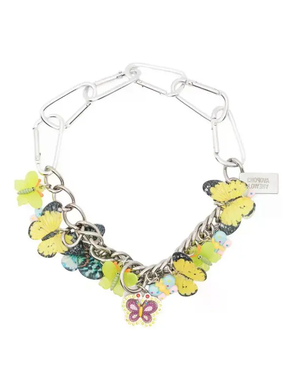CHOPOVA LOWENA Butterfly-charm Necklace - Silver