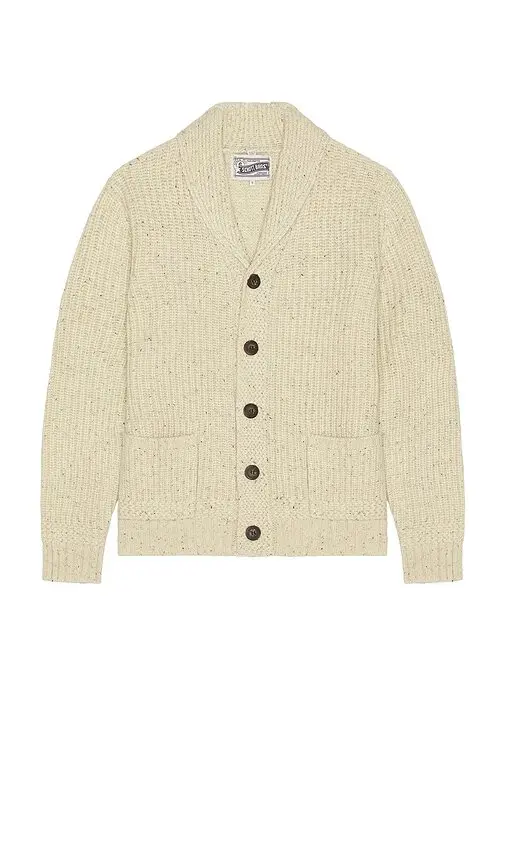 SCHOTT Donegal Cardigan With Shawl Collar - Beige