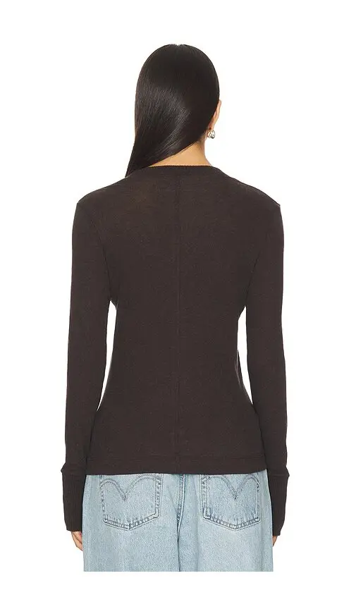 Enza Costa X Revolve Cashmere Easy Cuffed U Top - Brown