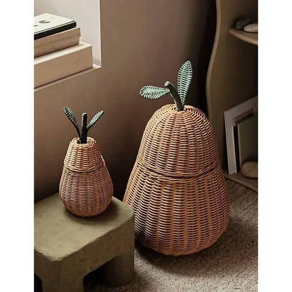 FERM LIVING Pear Braided Rattan Storage 30cm