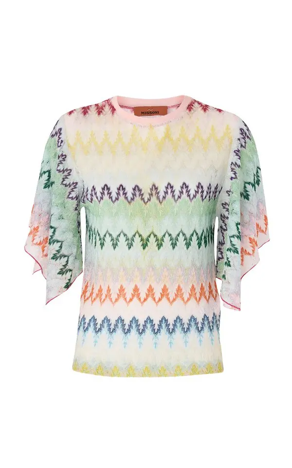 Missoni Zig Zag Wide-sleeve Raschel Top - Multi