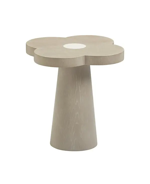 TOV FURNITURE Allium Washed Ash Side Table - Washed Grey/cream