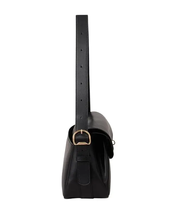 Sandro Le Mambo Leather Shoulder Bag - Black