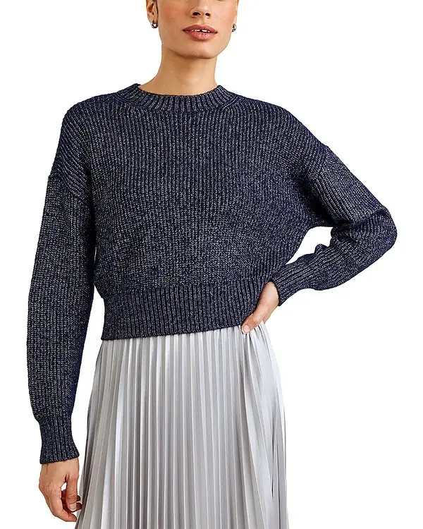 Bella Dahl Metallic Threaded Pullover Sweater