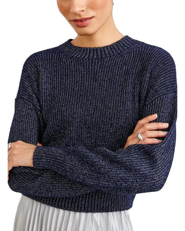 Bella Dahl Metallic Threaded Pullover Sweater