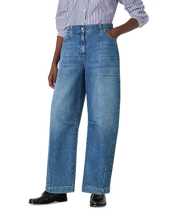 Whistles Elasticated Waist Barrel Jeans