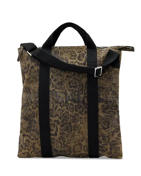 ALLSAINTS Kei Leopard Print Backpack - Leo Khaki