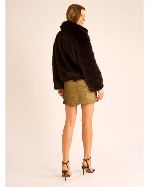 1.State Faux Fur Jacket - Rich Black