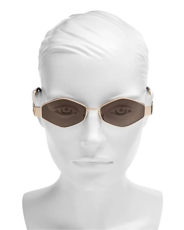 Celine Geometric Sunglasses, 54mm
