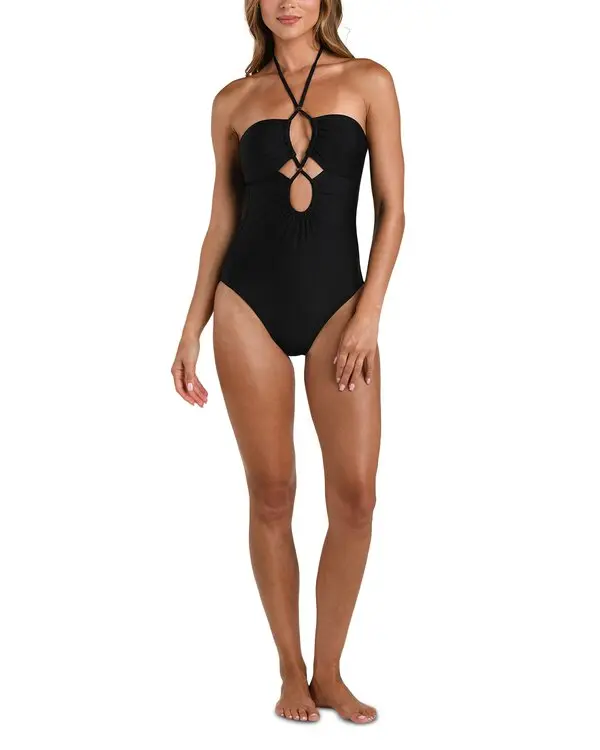 L'Agence Shiva Keyhole Bandeau One Piece Swimsuit