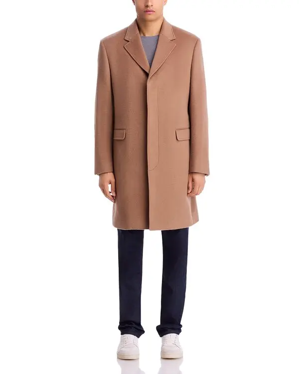 Vince Wool & Cashmere Flyfront Topcoat - Camel