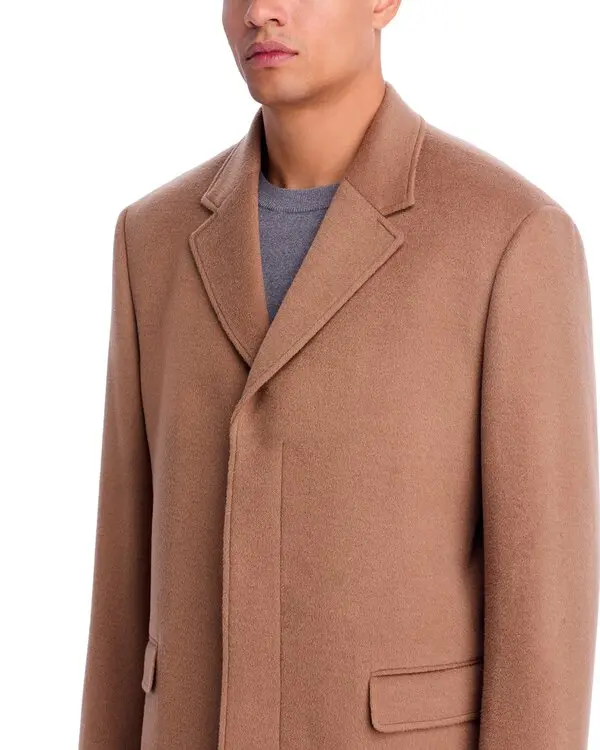 Vince Wool & Cashmere Flyfront Topcoat - Camel